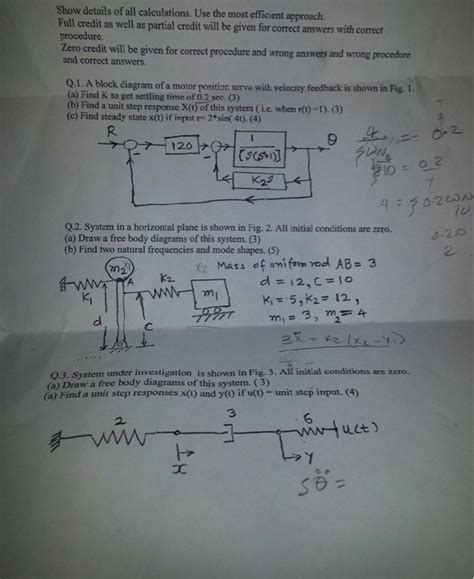Solved A Block Diagram Of A Motor Position Servo With