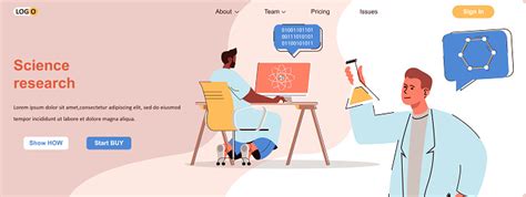 과학 연구 웹 개념 과학자들은 실험실에서 실험을 하고 테스트 데이터 장면을 분석합니다 플랫 라인 문자 디자인 배너 템플릿 소셜 미디어 홍보 자료에 대한 벡터 일러스트레이션