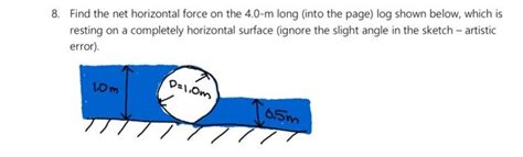 solved 8 find the net horizontal force on the 4 0−m long