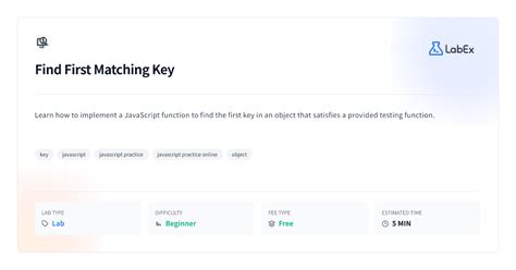 Find The First Matching Key In Javascript Labex