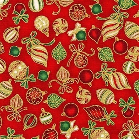 Red Gold Fabric Etsy