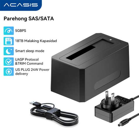 Acasis Sas Sata To Usb 3 0 Adapter 2 5 3 5 Inch External Sas Hard Driver Ssd Enlcosure Ec5351