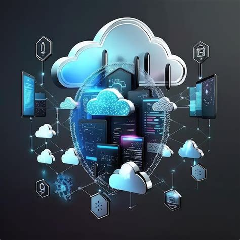 Premium Photo Advanced Cloud Computing And Network Infrastructure