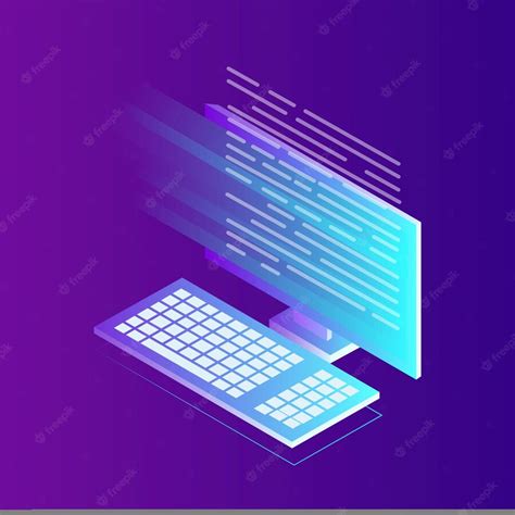 Premium Vector Software Development Programming Language Coding Isometric Computer With
