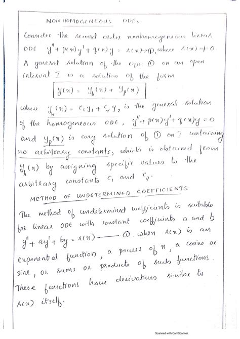 Solution Module 3 Method Of Undetermined Coefficientsmethod Of Undetermined Coefficients