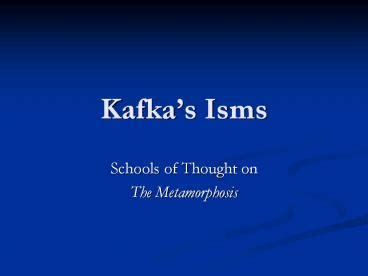 Kafka Presentation Free To View