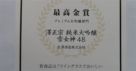 表彰状を賜りました「ワイングラスでおいしい日本酒アワード2023」｜古澤酒造株式会社