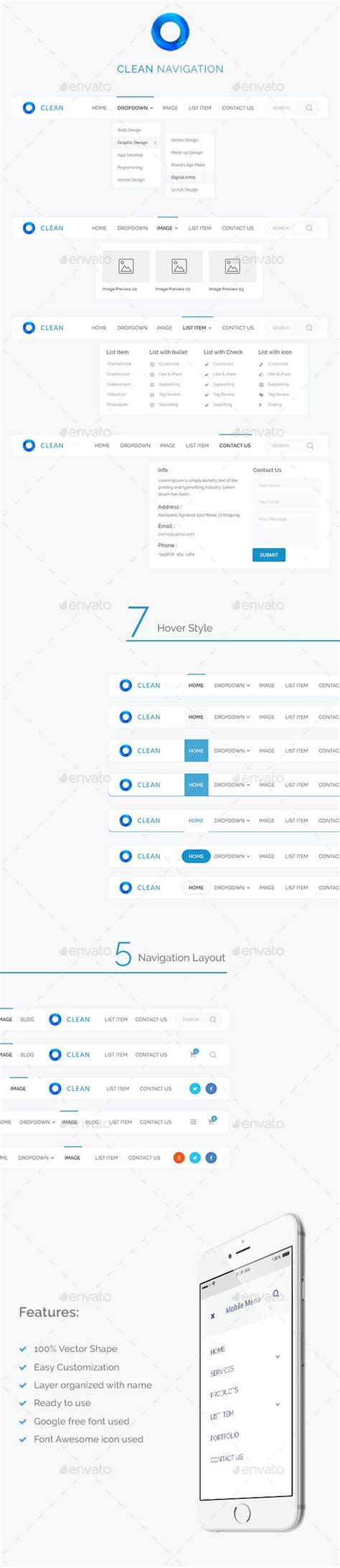 Clean Navigation Web Design Web Design Typography Navigation Design