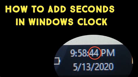 How To Add Seconds In Windows Clock YouTube
