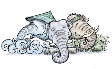 Three Puny Pachyderms Illustration By Barclay Tucker Directory Of