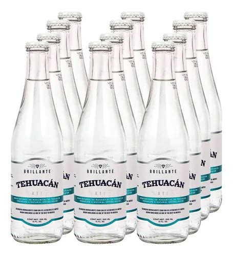 Tehuacan Agua Natural Platino Vidrio 355ml 12 Pack Envío Gratis