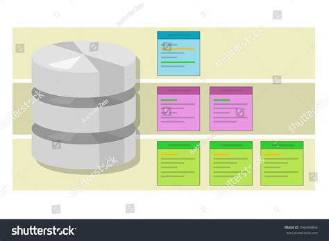 Data Table Query Database Index Symbol Vector Illustration Concept Flat