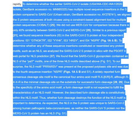 nuclear localization sequence potentially found in wuhan hu 1 version