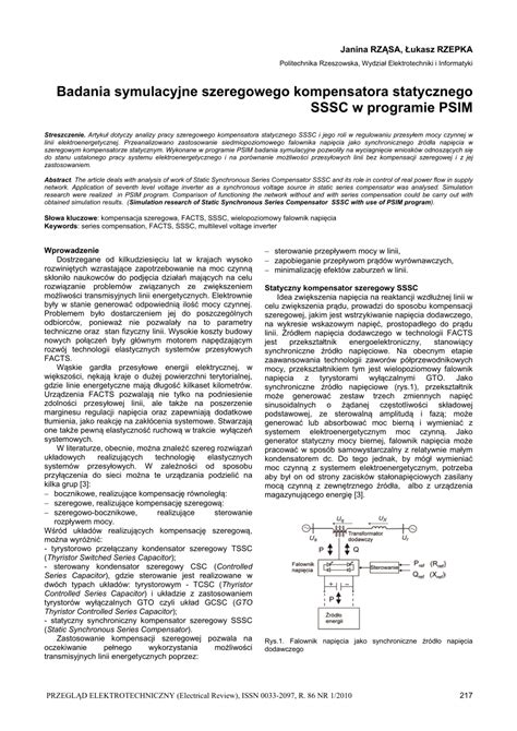 Pdf Simulation Research Of Static Synchronous Series Compensator Sssc With Use Of Psim Program