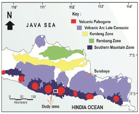 A Map Showing Physiography Of East Java Download Scientific Diagram