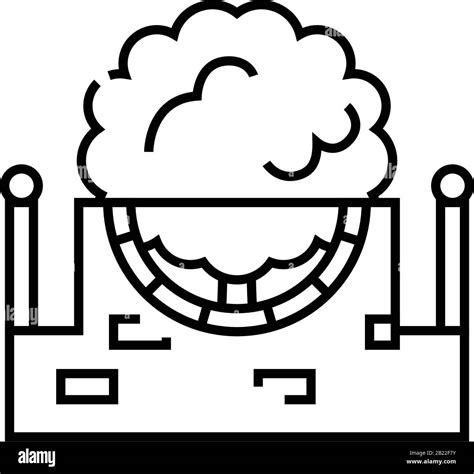 Outside Trees Line Icon Concept Sign Outline Vector Illustration Linear Symbol Stock Vector