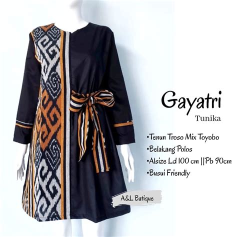 Jual Batik Kerja Solo Tunik Tenun Kombinasi Tenun Original Batik Kerja Batik Resmi Batik