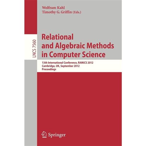 Relational and Algebraic Methods in Computer Science em Promoção na Americanas