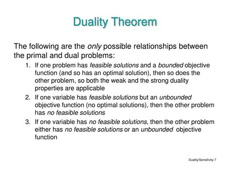 PPT Duality Theory PowerPoint Presentation Free Download ID