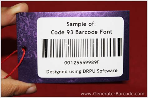 Code 93 Barcode Font Designed By Generate Software