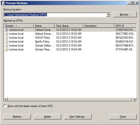 export and import group policy objects gpos