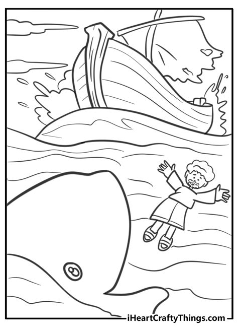 Jonah And The Whale Coloring Pages