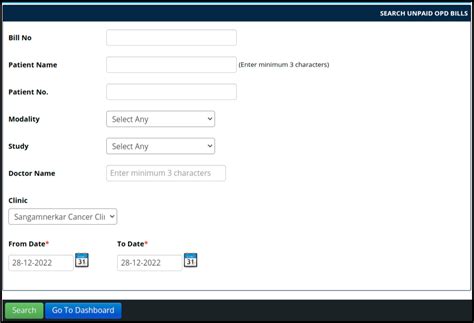 Opd Unpaid Bill Report Medixcel Support