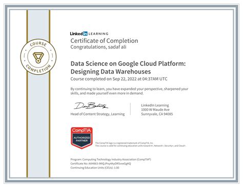 sadaf ali on linkedin certificate of completion