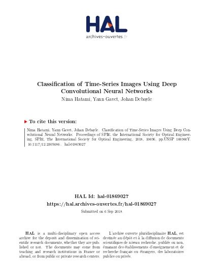 Classification Of Time Series Images Using Deep Convolutional Neural Networks