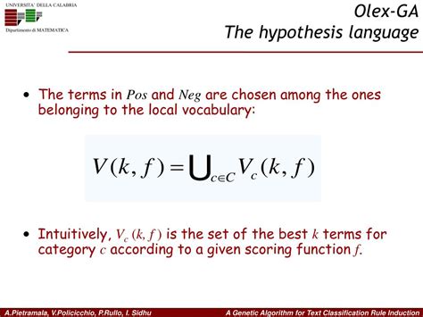 Ppt A Genetic Algorithm For Text Classification Rule Induction