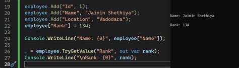 Dictionary In Net C Syntax Methods And Example