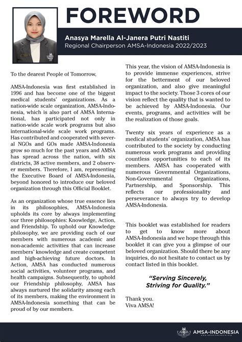 The Official Booklet Of Amsa Indonesia 20222023 By Amsa Indonesia Issuu