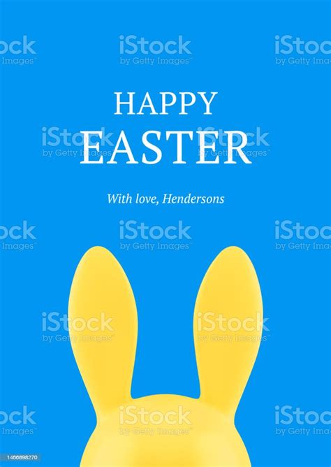 해피 부활절 3d 인사말 카드 축 하 토끼 디자인 서식 파일 현실적인 벡터 일러스트 레이 션 부활제에 대한 스톡 벡터 아트 및 기타 이미지 Istock