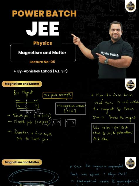 Magnetism And Matter Class Notes Pdf