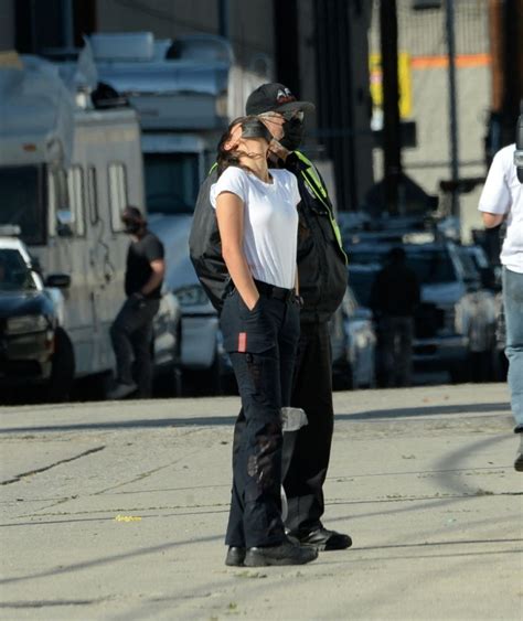 Eiza Gonzalez - "Ambulance" Filming in LA 02/14/2021 • CelebMafia