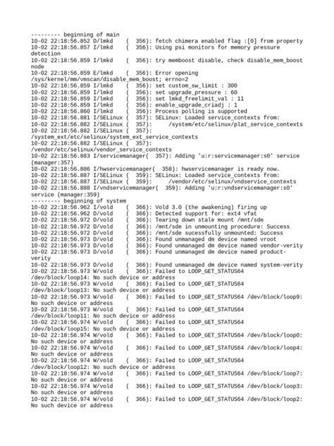 Log Entries From Android System Services At Startup Pdf Proprietary