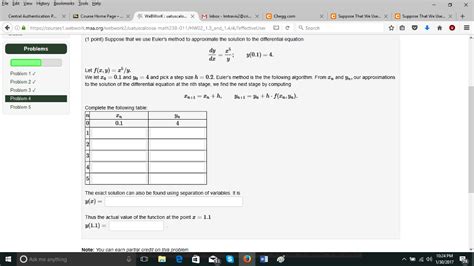 Solved Suppose That We Use Euler S Method To Approximate The Chegg