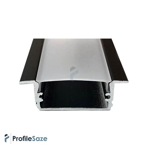 پروفیل نور خطی آلومینیومی دو ردیفه توکار کم عمق لبه دار کد 121 شاخه 3
