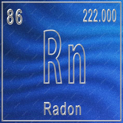 Premium Photo Radon Chemical Element Sign With Atomic Number And