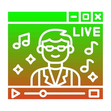 Premium Vector Live Icon