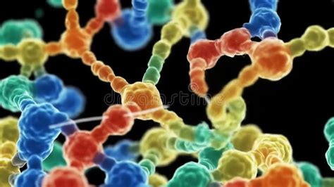 Exploring The Vibrant World Of Molecular Structures In Science And Technology Laboratories Stock