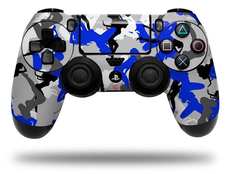 Skin Wrap For Sony PS Dualshock Controller Sexy Girl Silhouette Camo Blue CONTROLLER NOT