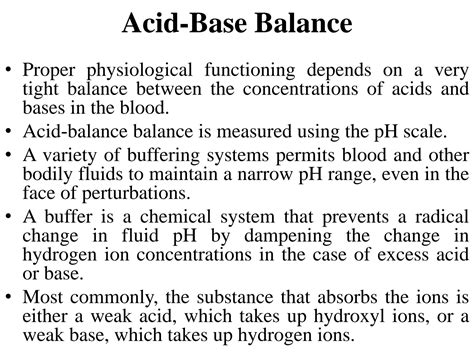 SOLUTION: Acid base and electrolyte balance - Studypool