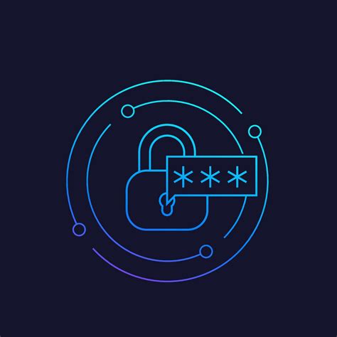 Password Access Authentication And Cybersecurity Vector Line Icon