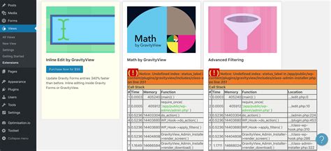 Extensions List Screen Php Notice Undefined Index Statuslabel