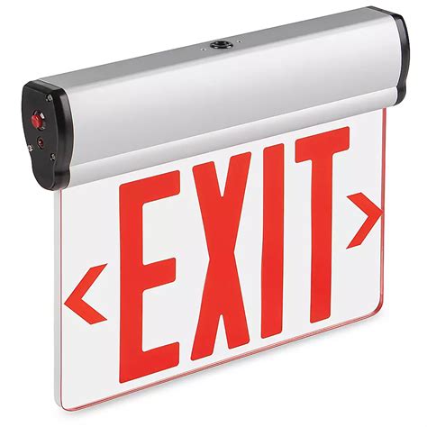 Edge Lit Acrylic Exit Sign Red H 8561 Uline