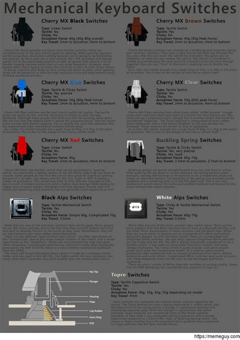 An Essential Guide To Different Mechanical Switches And How They Work Meme Guy