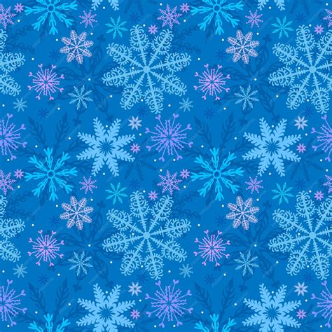 Premium Vector Snowflake Colorful Seamless Pattern