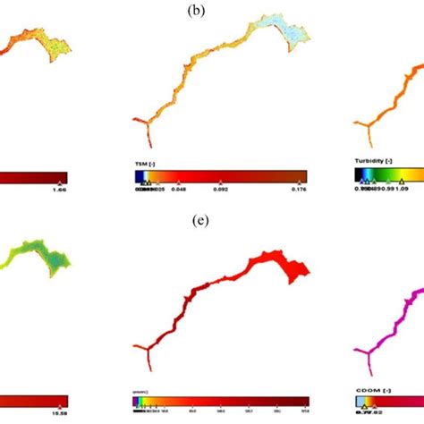 Sentinel 2 Spatial Distribution Maps Showing A Chlorophyll A B