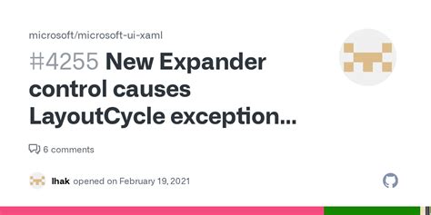 New Expander Control Causes Layoutcycle Exception In Winui 26 Preview